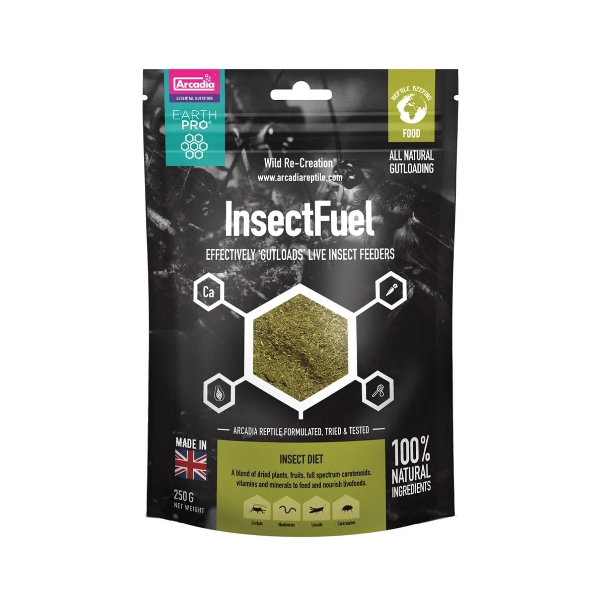 ARCADIA EARTH PRO INSECT FUEL 250 GRAM — FOUDEBASSIN.COM