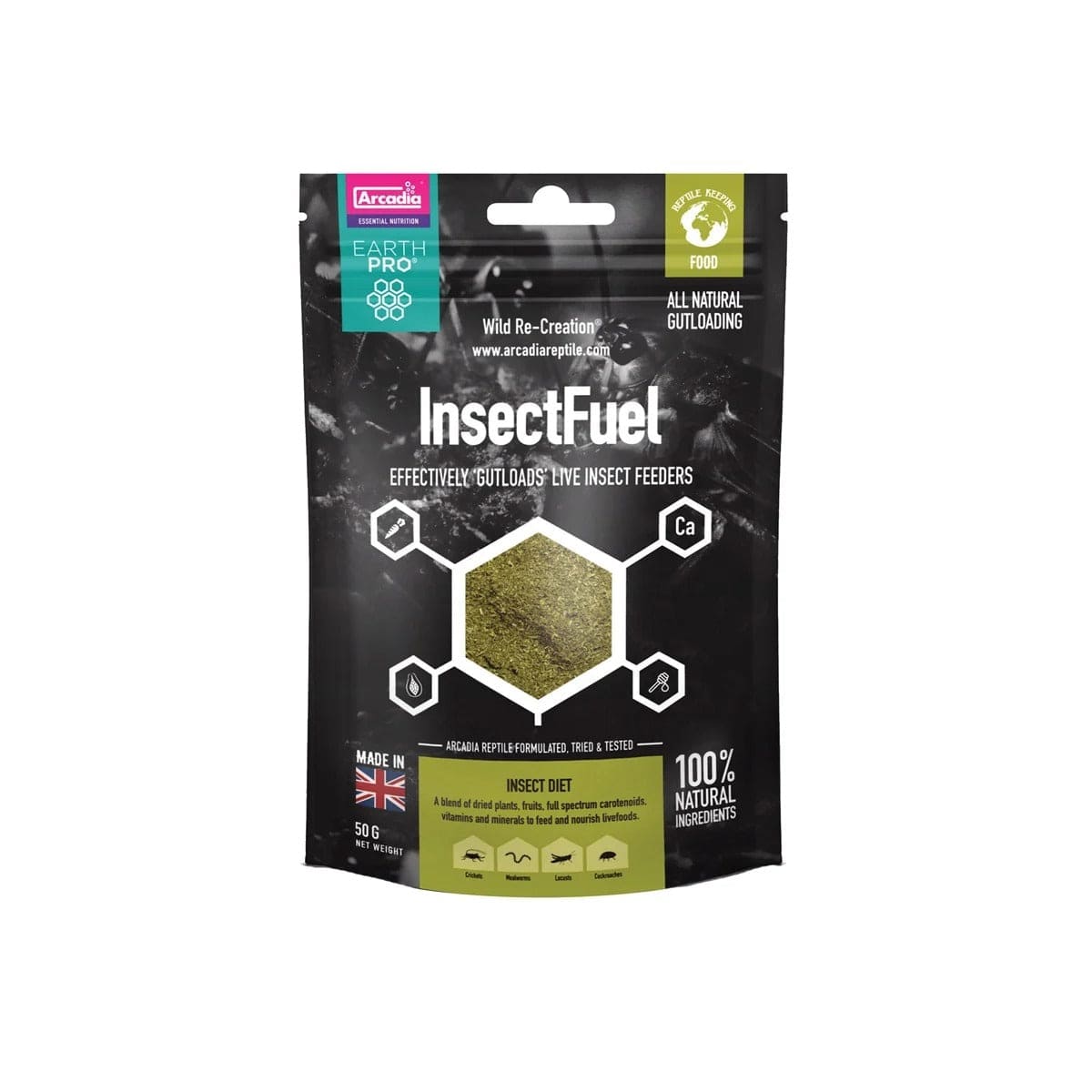 ARCADIA EARTH PRO INSECT FUEL 50 GRAM — FOUDEBASSIN.COM