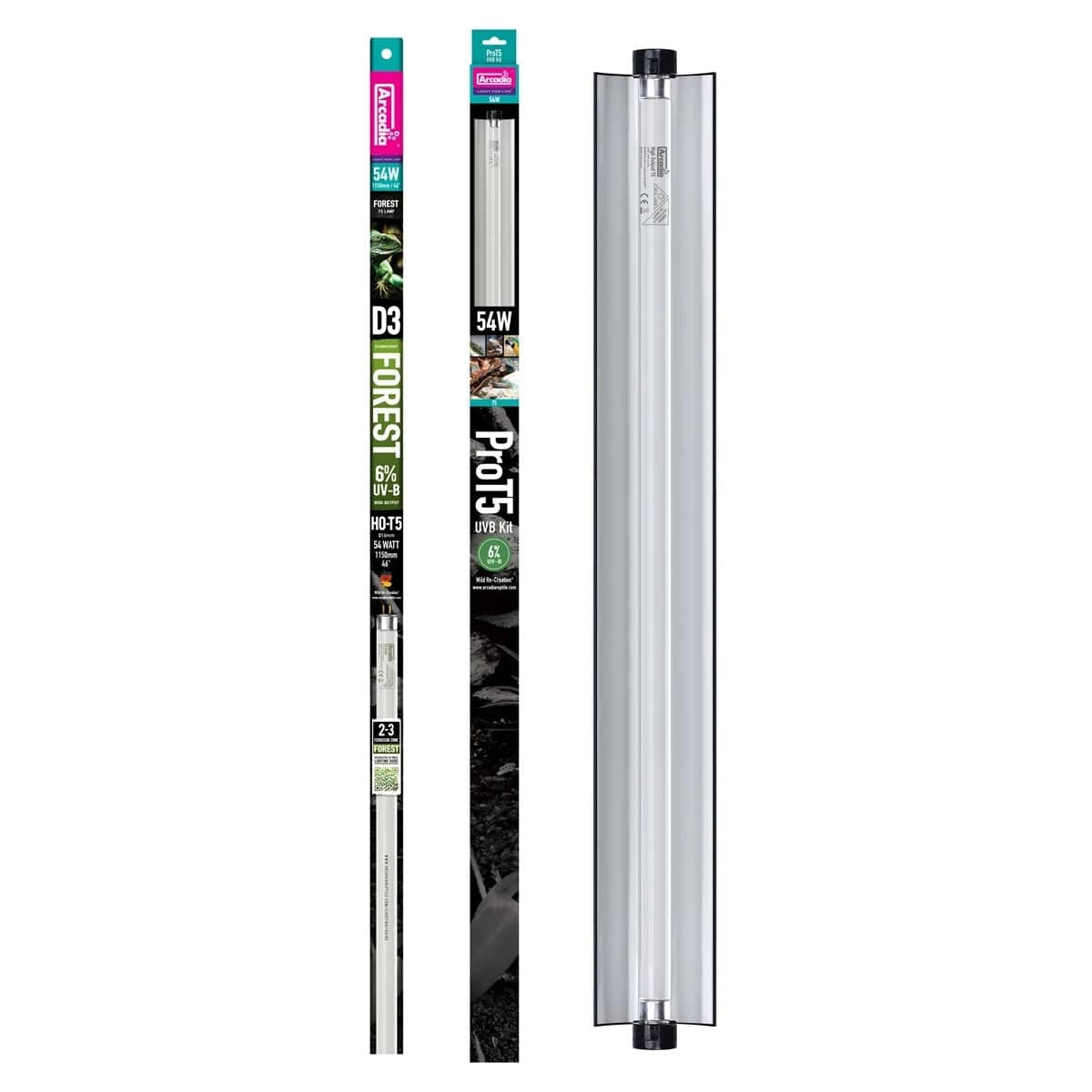 ARCADIA PRO T5 UVB KIT BOS 6% UVB 54 WATT — FOUDEBASSIN.COM