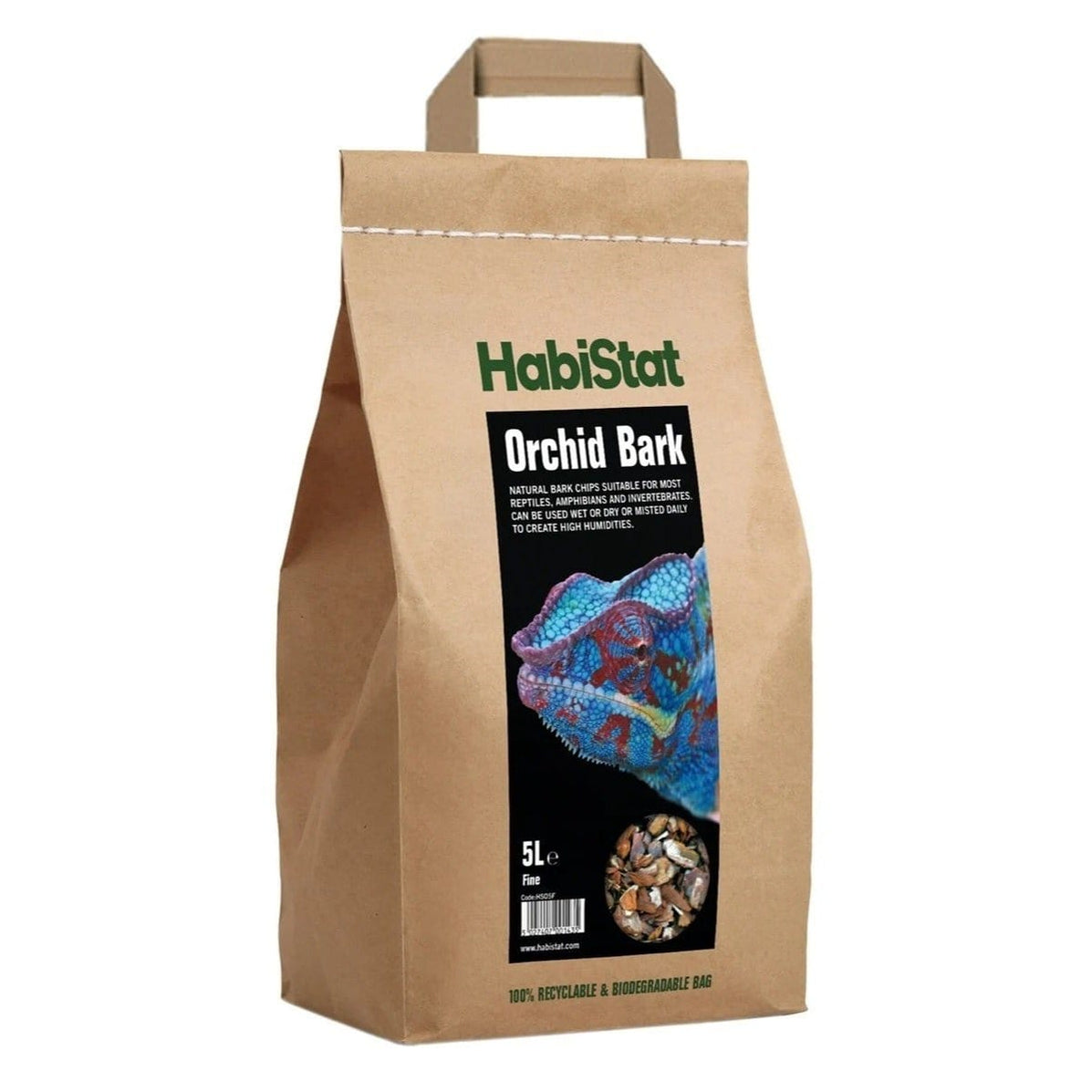 HABISTAT ORCHID BARK SUBSTRATE FINE 5 LITRES — FOUDEBASSIN.COM