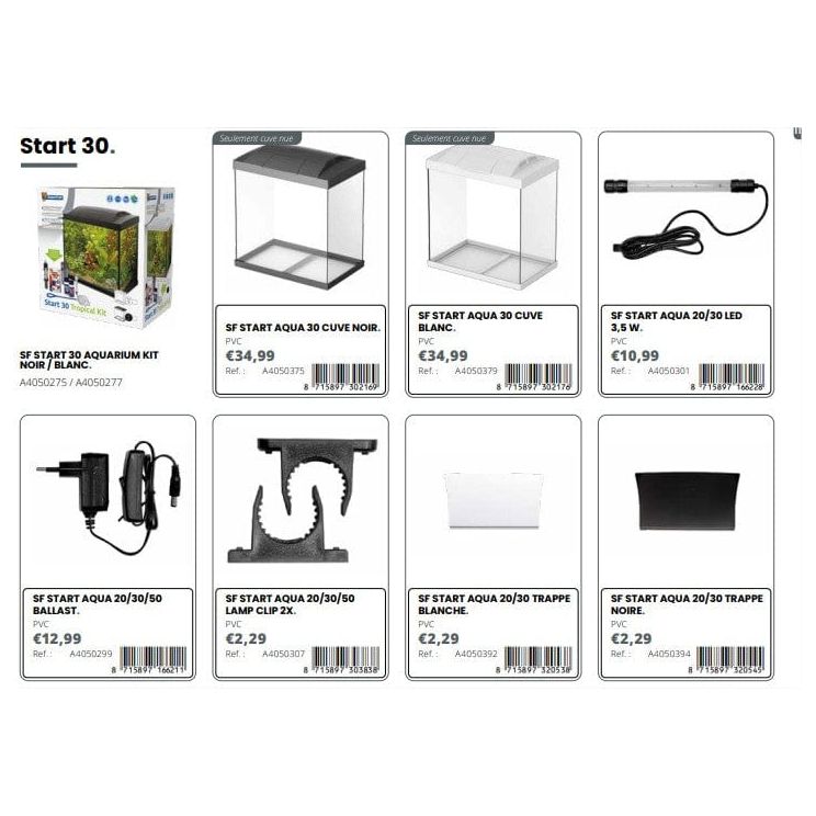 Spare parts for Aquarium Superfish SF START 30 KIT BLACK / WHITE ...