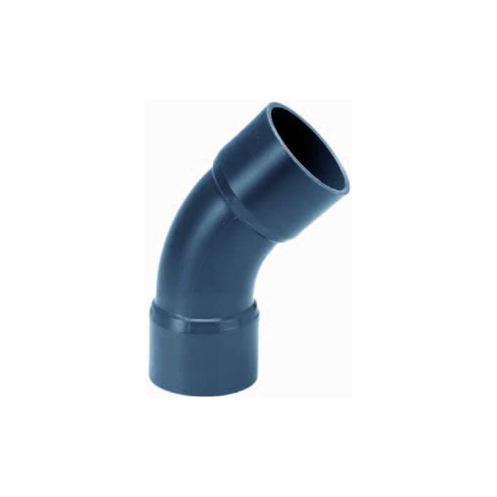 Courbe 45° PVC - À coller - Sous pression — FOUDEBASSIN.COM